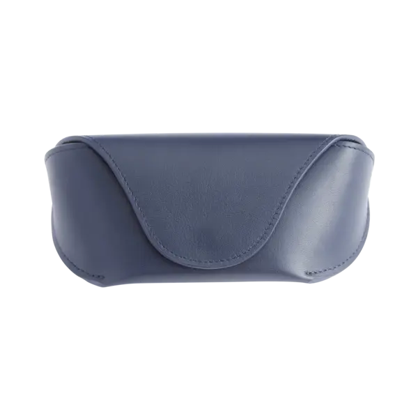 ROYCE NEW YORK Embossed Leather Sunglasses Case - Blue