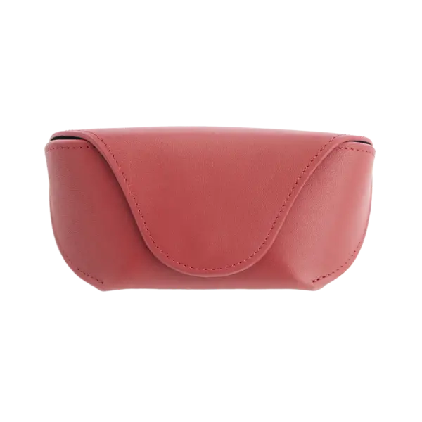 ROYCE NEW YORK Embossed Leather Sunglasses Case - Red