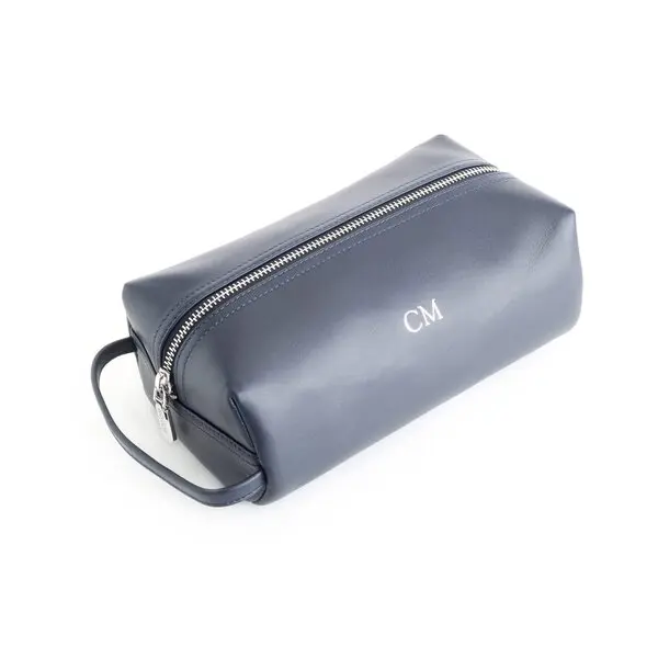 ROYCE NEW YORK Compact Toiletry Cosmetic Bag - Blue