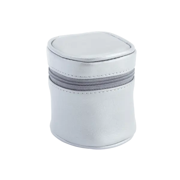 ROYCE NEW YORK International Travel Adapter And Leather Case - Silver