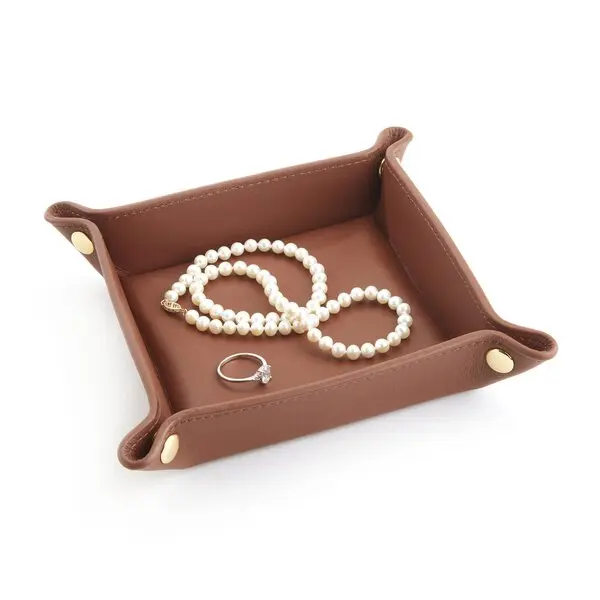 ROYCE NEW YORK Catchall Valet Tray - Tan