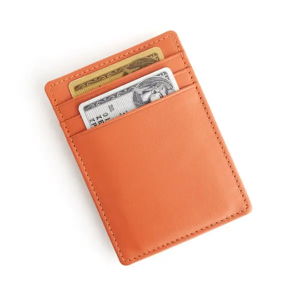 ROYCE NEW YORK Rfid Blocking Magnetic Money Clip - Orange