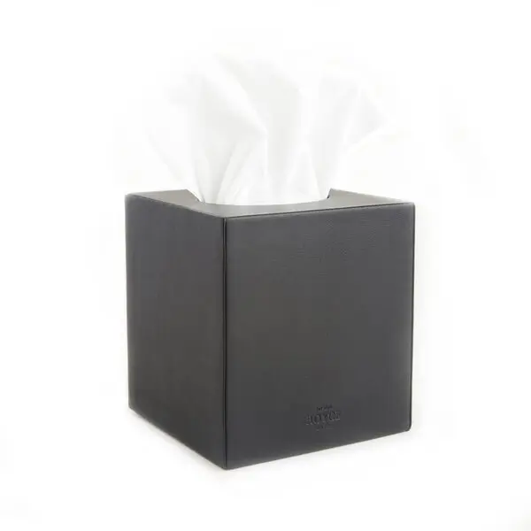 ROYCE NEW YORK Tissue Box Holder - Black