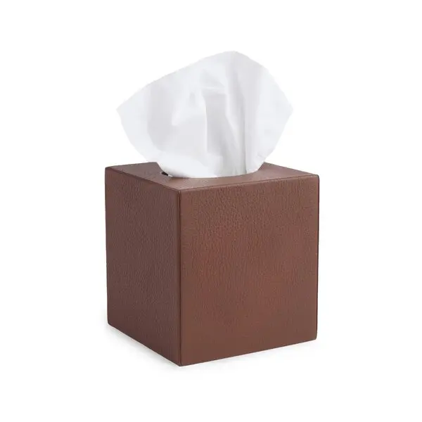 ROYCE NEW YORK Tissue Box Holder - Tan