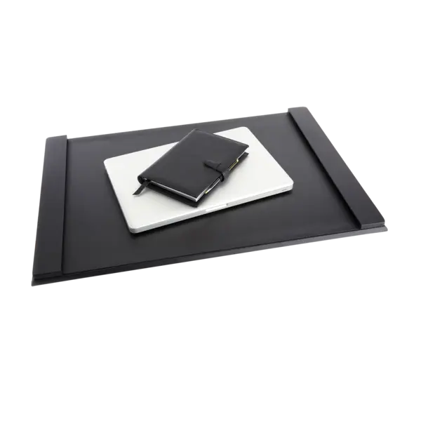 ROYCE NEW YORK 27" X 18" Leather Desk Blotter - Black