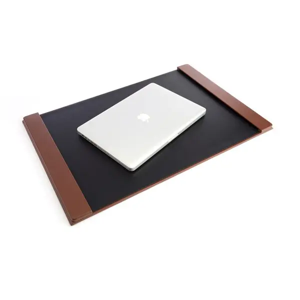 ROYCE NEW YORK 27" X 18" Leather Desk Blotter - Black