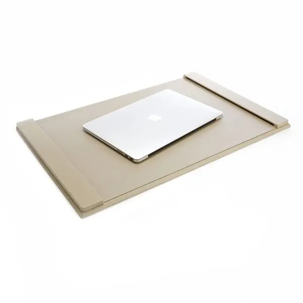 ROYCE NEW YORK 27" X 18" Leather Desk Blotter - Tan