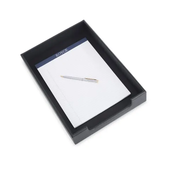 ROYCE NEW YORK Desk Letter Tray Organizer - Black