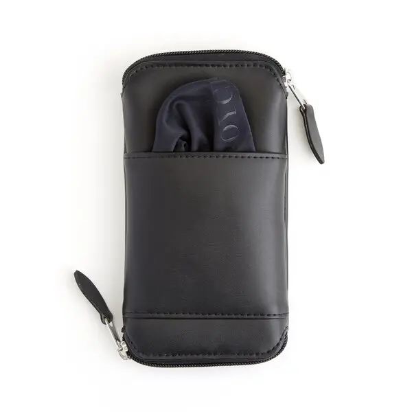 ROYCE NEW YORK Double Eyeglass Case - Black