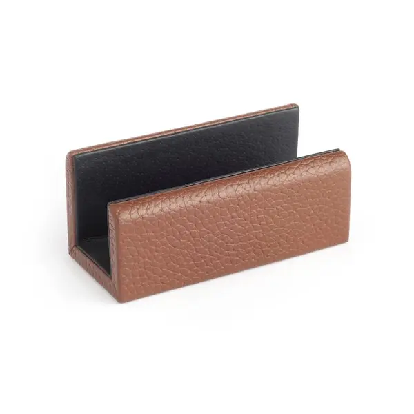 ROYCE NEW YORK Business Card Display Holder - Tan