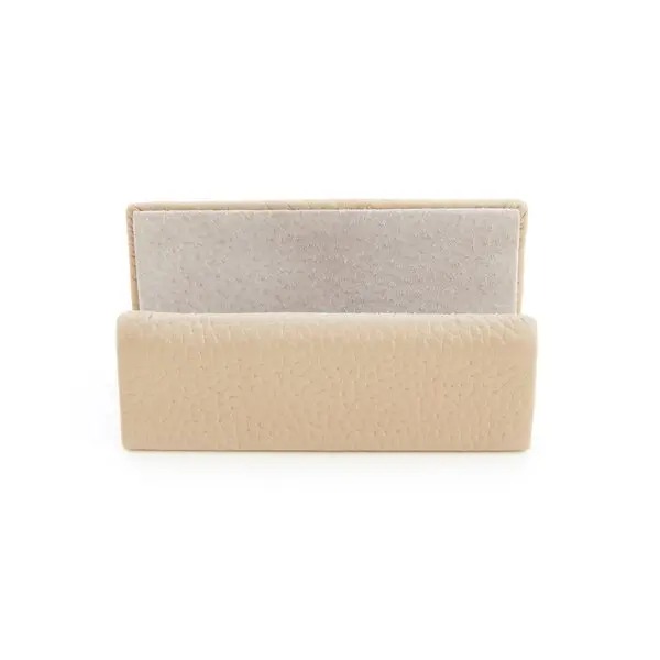 ROYCE NEW YORK Business Card Display Holder - Taupe