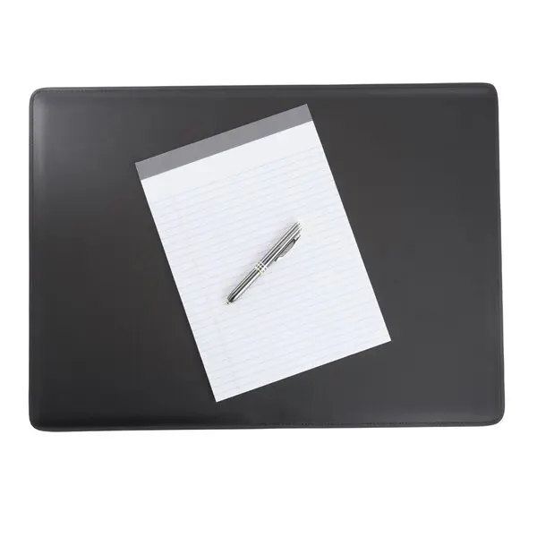 ROYCE NEW YORK 22" X 16" Leather Desk Pad Blotter - Black