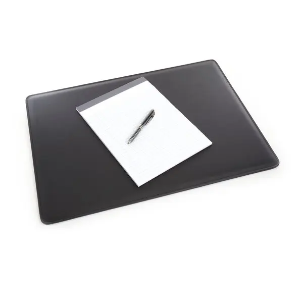 ROYCE NEW YORK 22" X 16" Leather Desk Pad Blotter - Black
