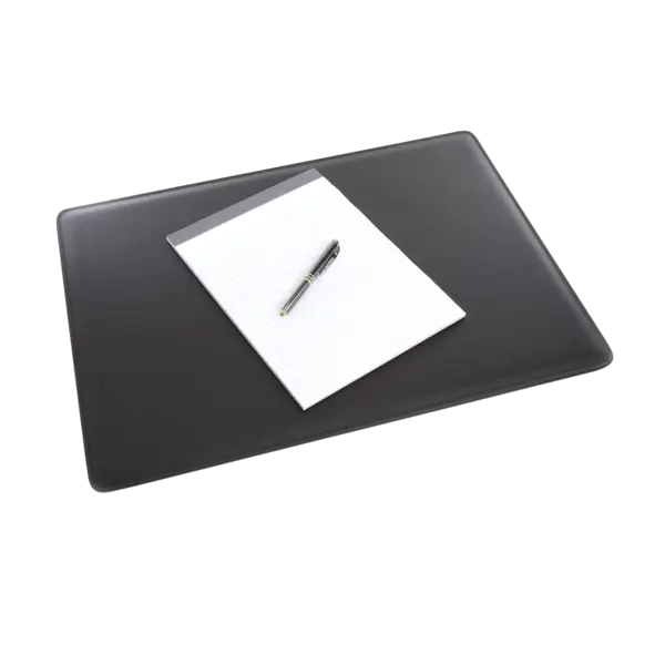ROYCE NEW YORK 17" X 14" Leather Desk Pad Blotter - Black