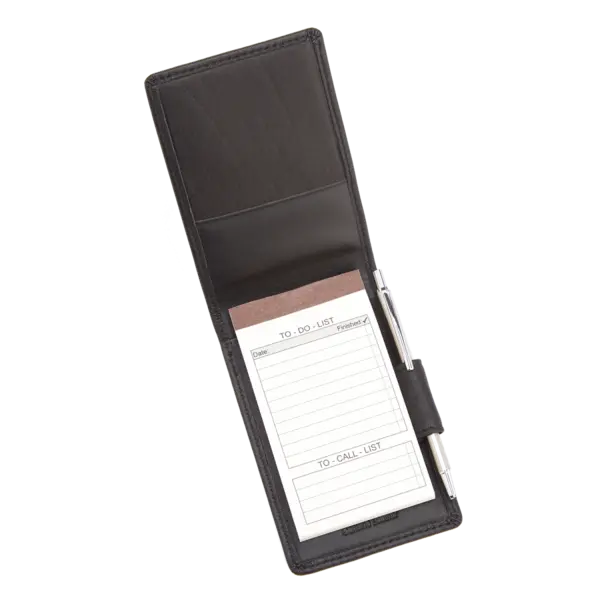 ROYCE NEW YORK Compact Note Jotter Writing Pad - Black