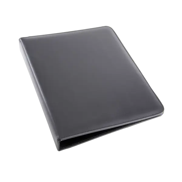 ROYCE NEW YORK 1" A4 Leather Ring Binder - Black