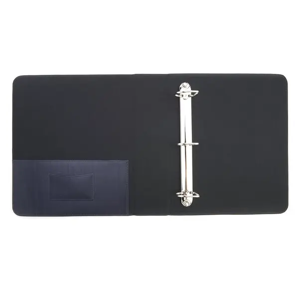 ROYCE NEW YORK Two-inch Loose Leaf Ring Binder For A4 Paper - Blue