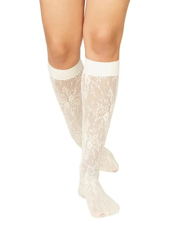 Swedish Stockings Rosa Lace Knee-highs - Ivory