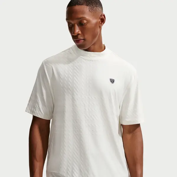 Nike Tartan Mock Neck Dri-fit Golf Top