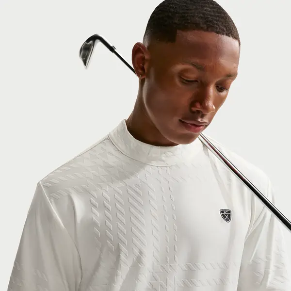 Nike Tartan Mock Neck Dri-fit Golf Top