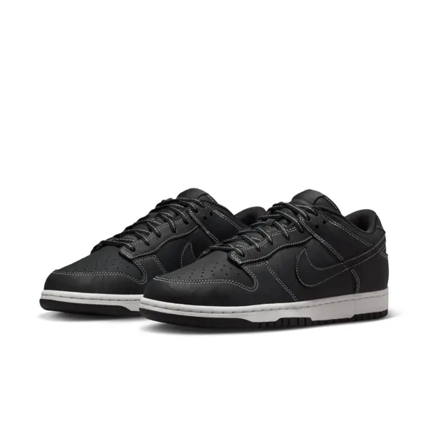 Nike Dunk Low Premium Leather Sneakers - Black