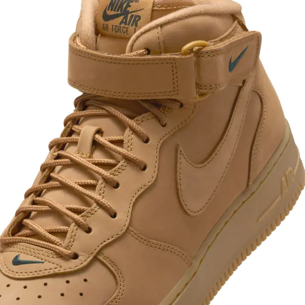 Nike Force 1 Mid Flax Shoes - Brown