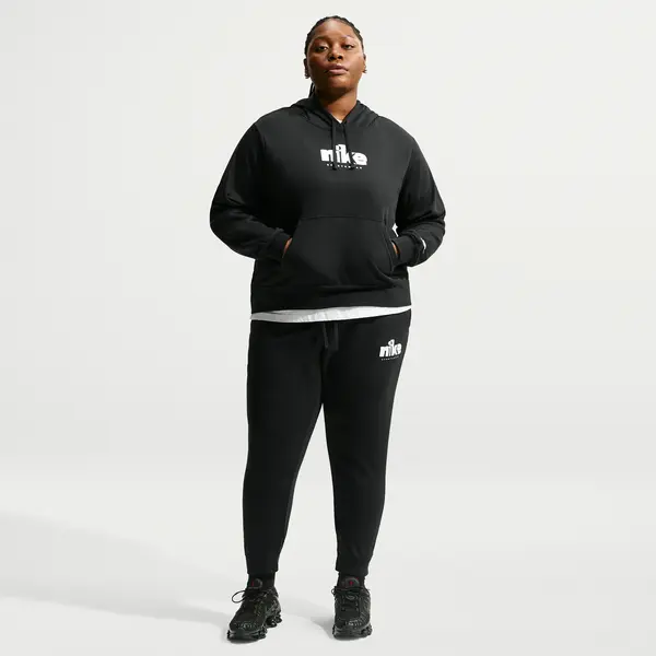 Nike Club Fleece Graphic Mid-rise Pants - Black