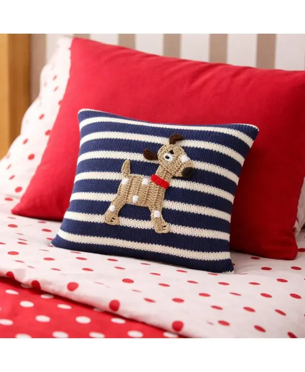 MELANGE COLLECTION Knit Cotton 10 Spotted Dog Pillow