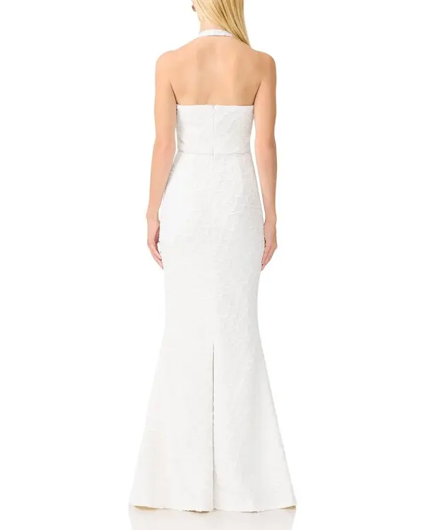ELLIATT Alexandra Halter Neck Gown - White