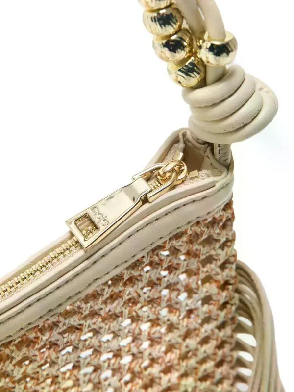 Maje Fringed Open-knit Shoulder Bag