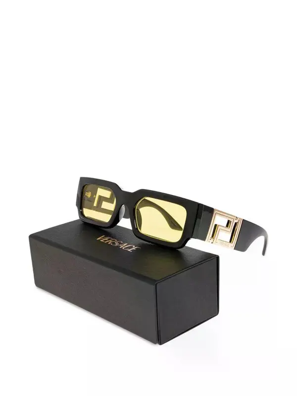 Versace Greca Rectangle-frame Sunglasses