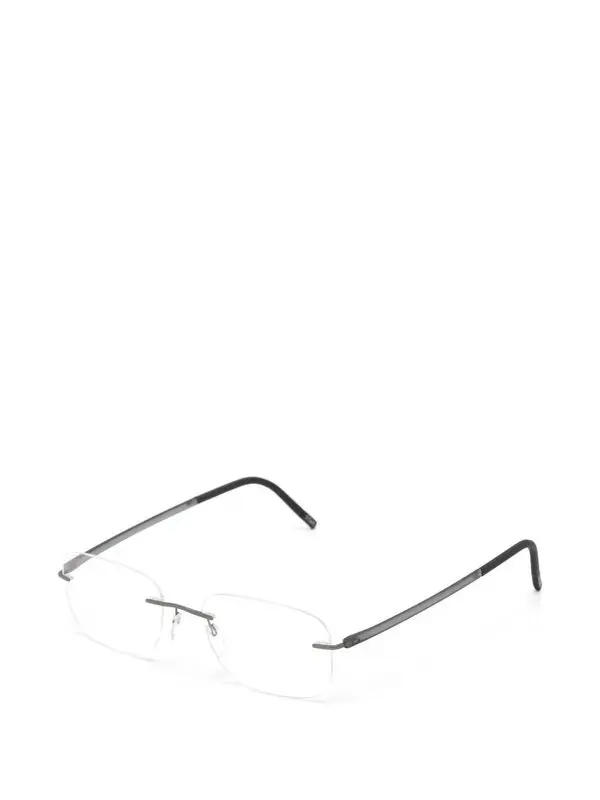 SILHOUETTE Rimless Rectangle Eyeglasses - Grey
