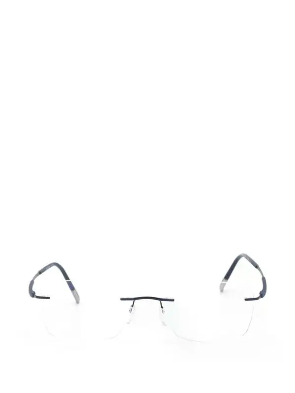 SILHOUETTE Rimless Rectangle Eyeglasses - Blue