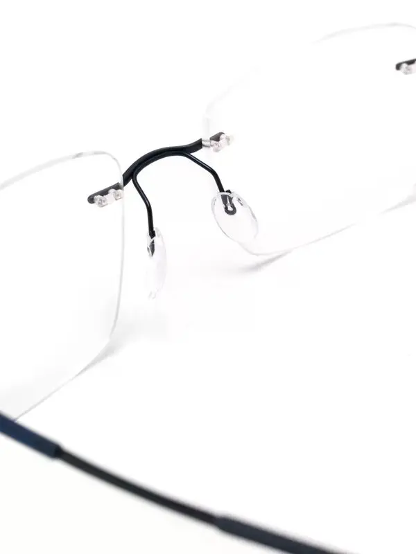SILHOUETTE Rimless Rectangle Eyeglasses - Blue