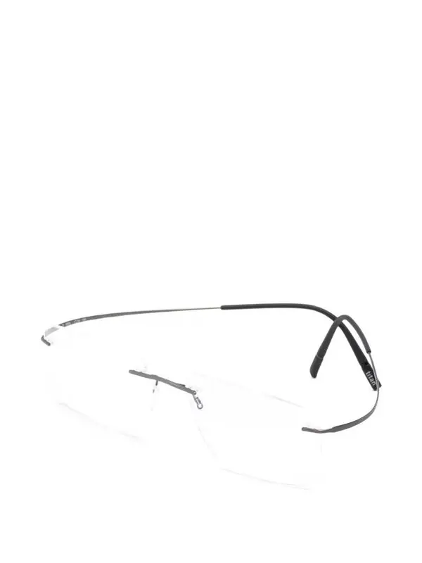 SILHOUETTE Rimless Rectangle Eyeglasses - Silver