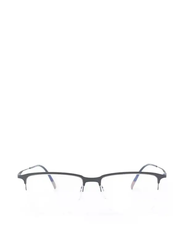 SILHOUETTE Semi-rimless Rectangle-frame Glasses - Blue