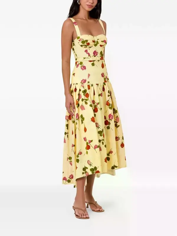 NICHOLAS Floral Print Bustier Dress