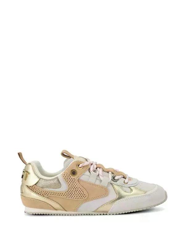 Kurt Geiger Slim Runner Sneakers With Perforated Panels - Neutrals