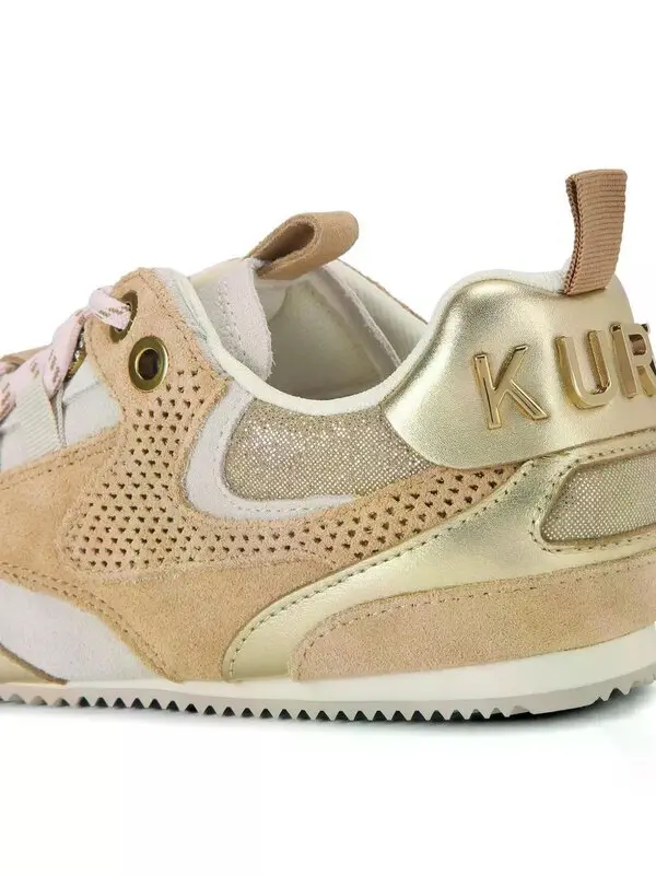 Kurt Geiger Slim Runner Sneakers With Perforated Panels - Neutrals