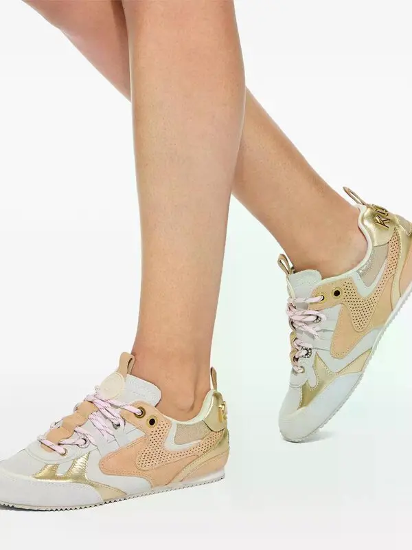Kurt Geiger Slim Runner Sneakers With Perforated Panels - Neutrals