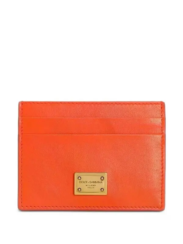 Dolce & Gabbana Calfskin Card Holder - Orange