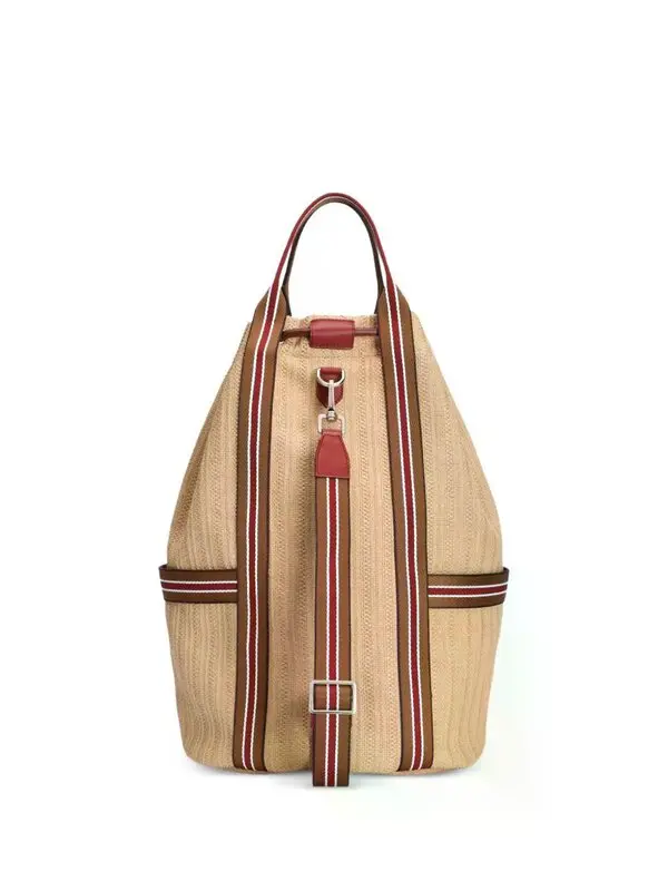Dolce & Gabbana Raffia And Calfskin Backpack - Neutrals
