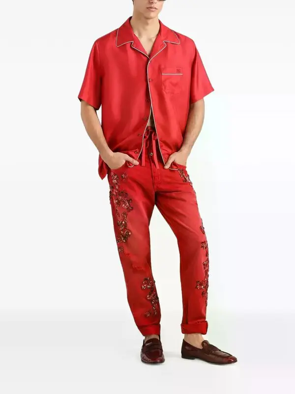 Dolce & Gabbana Embellished Denim Trousers