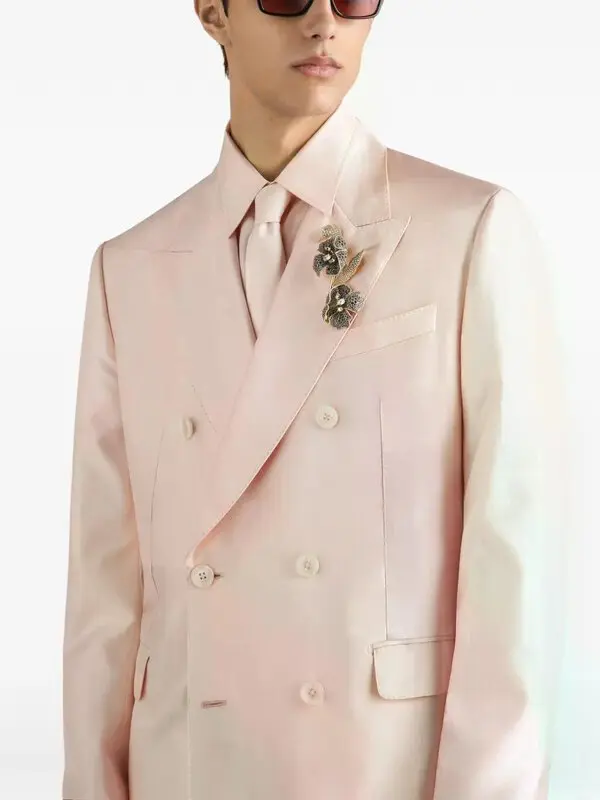 Dolce & Gabbana Sicilia Light Double-breasted Silk Twill Jacket