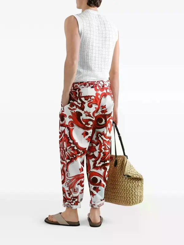 Dolce & Gabbana Silk Broderie Anglaise Tank Pullover