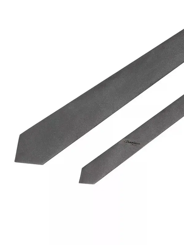 Dolce & Gabbana Satin Jacquard Neck Tie - Grey