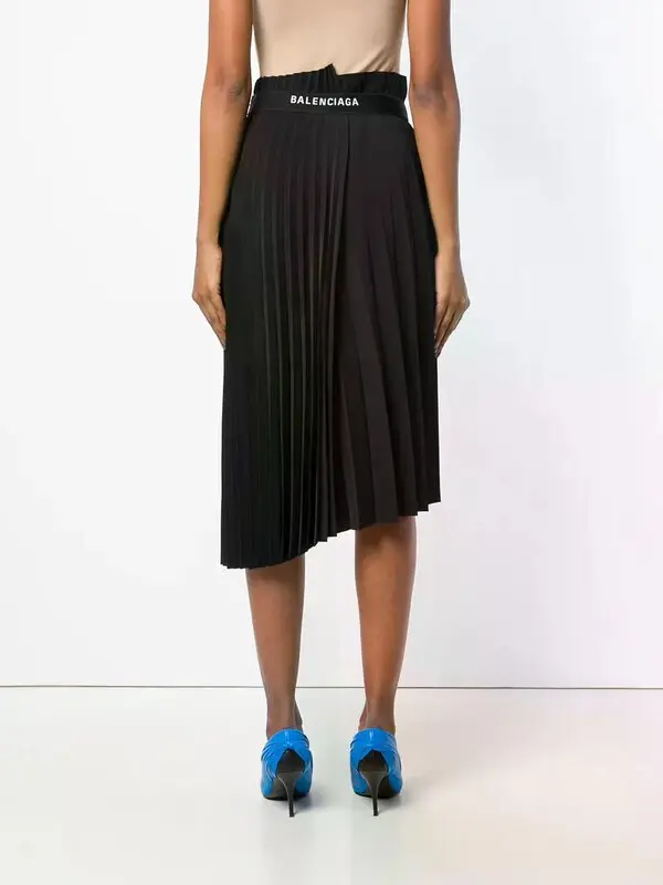Balenciaga Asymmetric Pleated Skirt