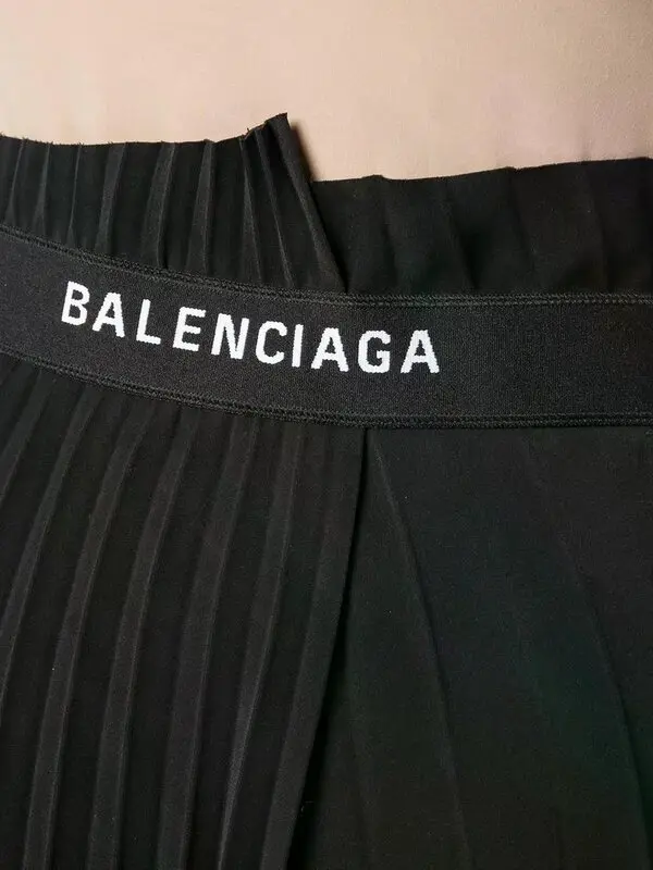 Balenciaga Asymmetric Pleated Skirt