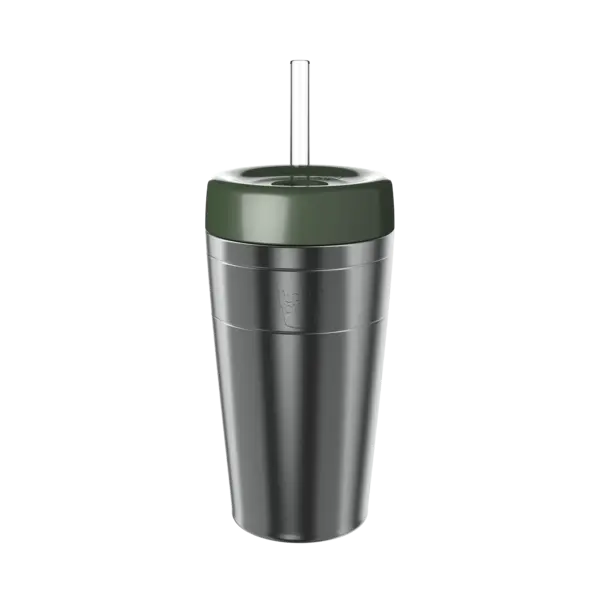 KEEPCUP Commuter Cold Cup With Straw Lid 16oz/454ml Stainless Steel Reusable Coffee Cup Pine - Grey