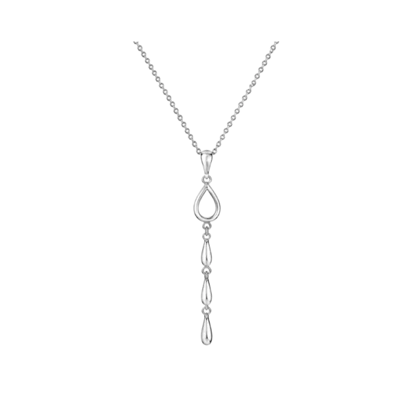 LUCY QUARTERMAINE Petal Drop Pendant Necklace - Silver